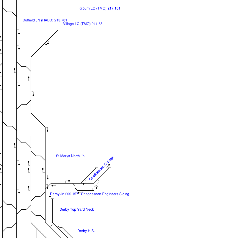 Railway Track Layout for Derby