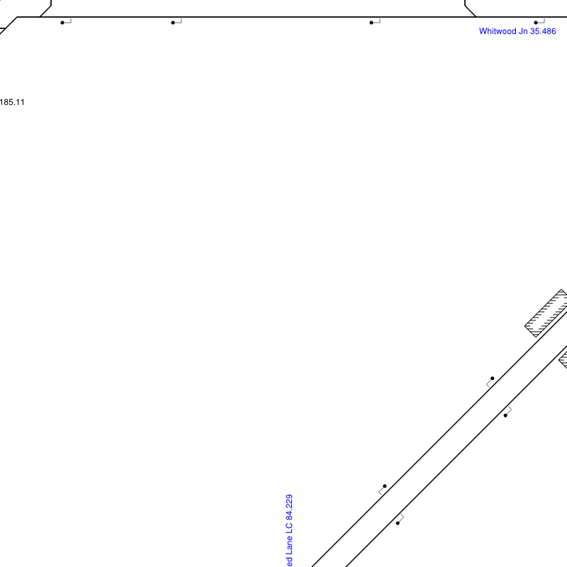 Railway Track Layout for Wakefield Westgate
