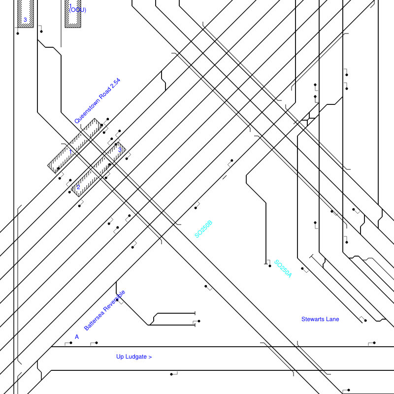 Railway Track Layout for Clapham Junction