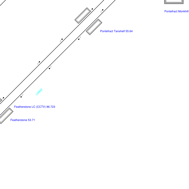 Railway Track Layout for Wakefield Westgate