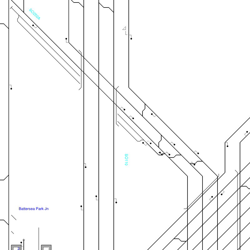Railway Track Layout for Clapham Junction
