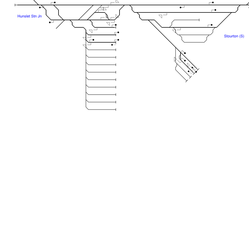 Railway Track Layout for Wakefield Westgate