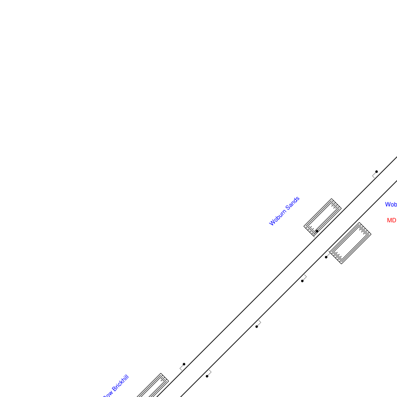 Railway Track Layout for Milton Keynes Central