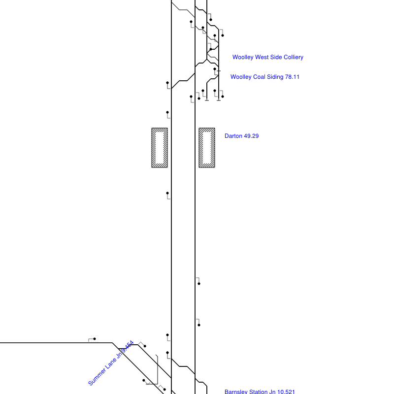 Railway Track Layout for Wakefield Westgate